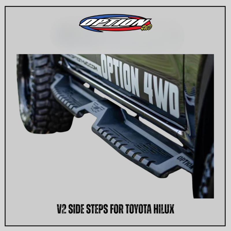 OPTION 4WD V2 Side Steps for Toyota Hilux - Azad 4x4