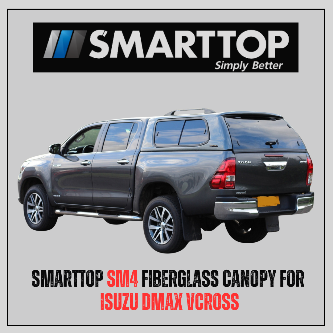 SmartTop SM4 Fiberglass Canopy for Isuzu D-Max V-Cross - Azad 4x4